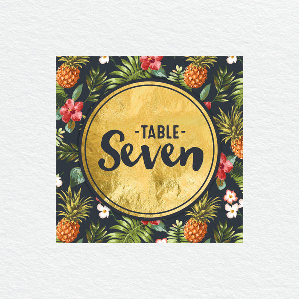 Pineapple Punch Table Numbers