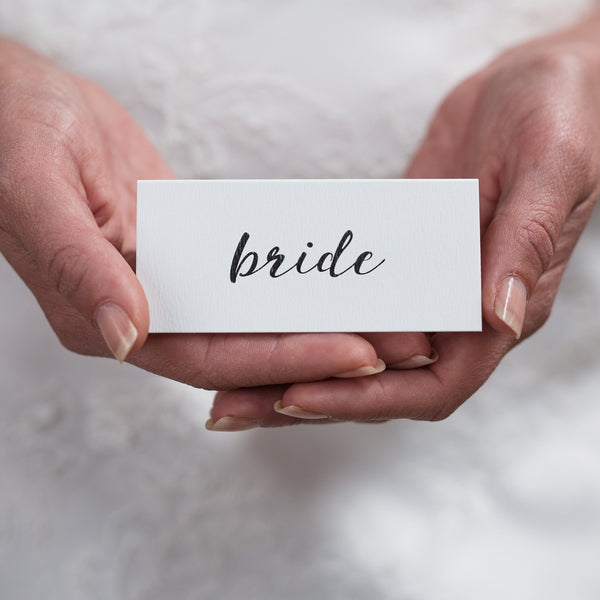 Ebony Script Placecard